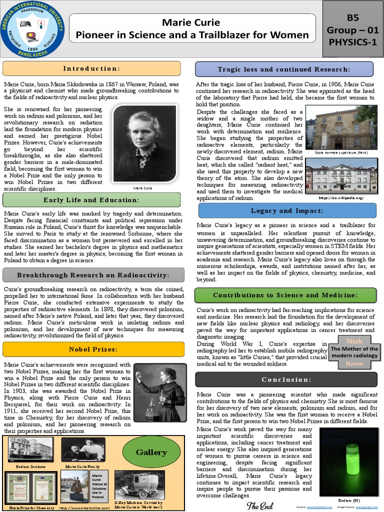 Marie Curie Poster Presentation | PDF