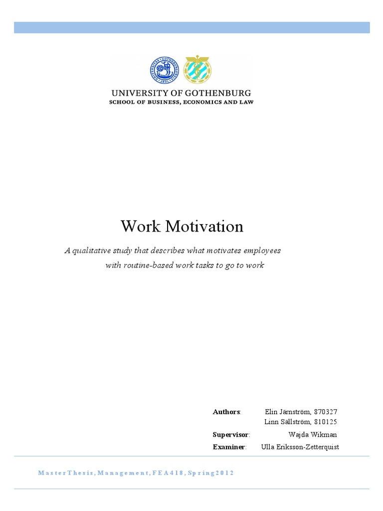 Work Motivation | PDF | Motivational | Motivation