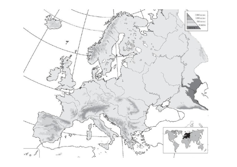 Mapa Europa Relieve | PDF
