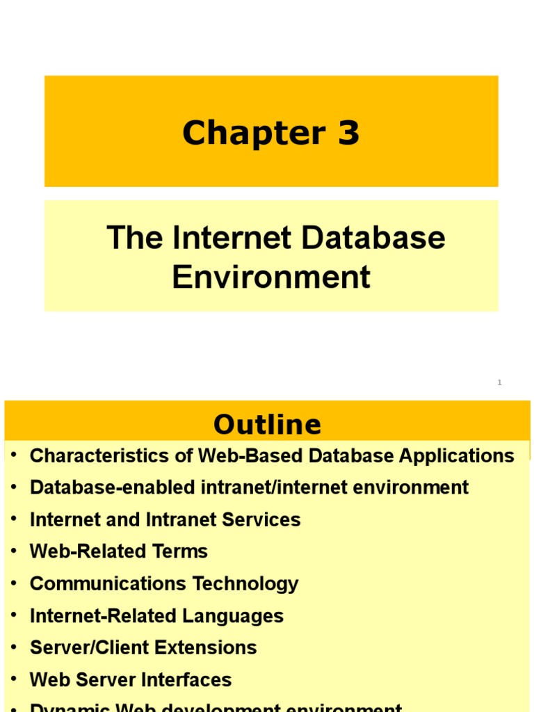 Ch3 The Internet Database Environment Pdf World Wide Web