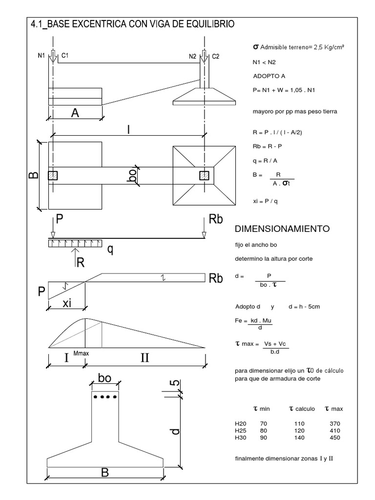 DEI-BASES-04 Base Excentrica Con Viga Equilibrio | PDF