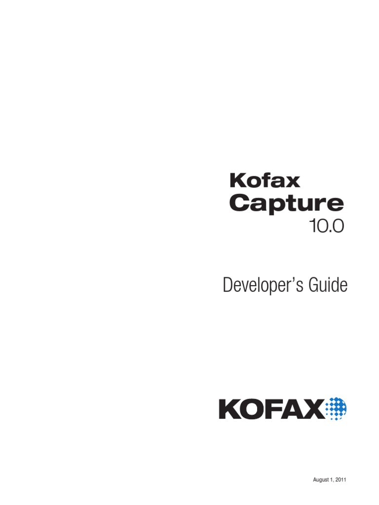 KoFax Capture Developers Guide | PDF