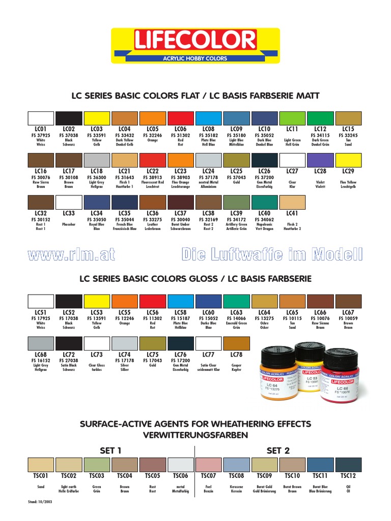 Color Chart Lifecolor | PDF