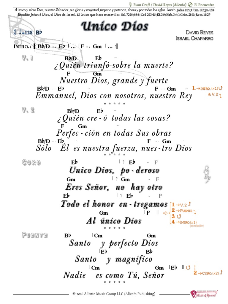 Unico Dios - (BB 128) | PDF