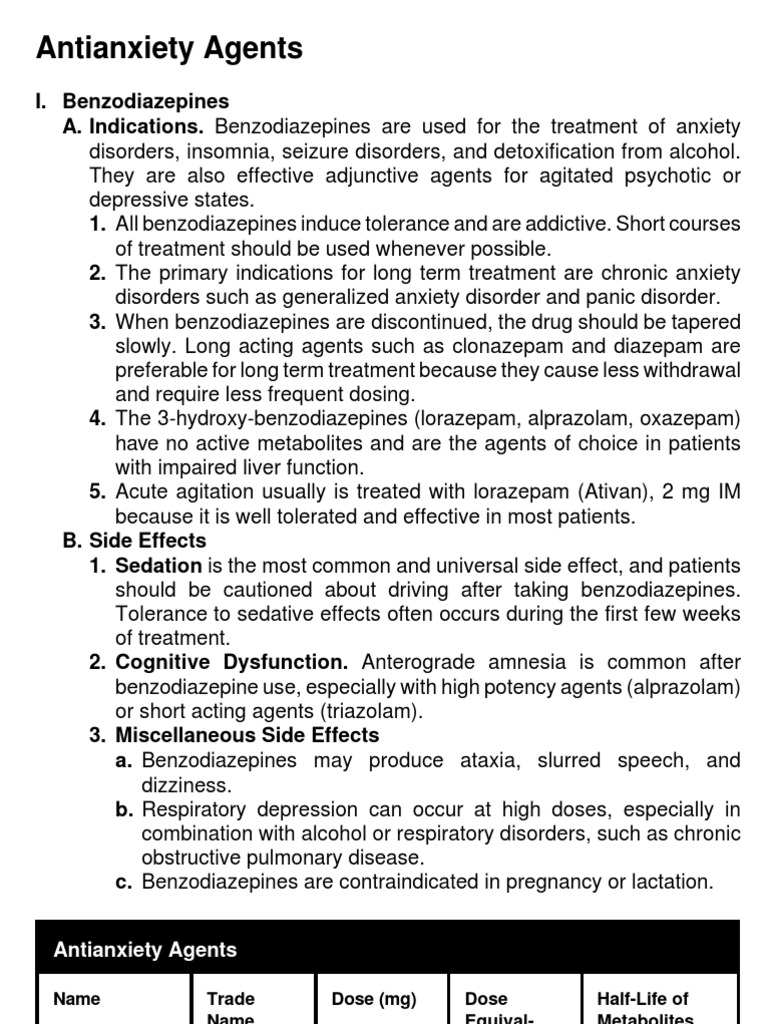 Anti Anxiety Agents | PDF