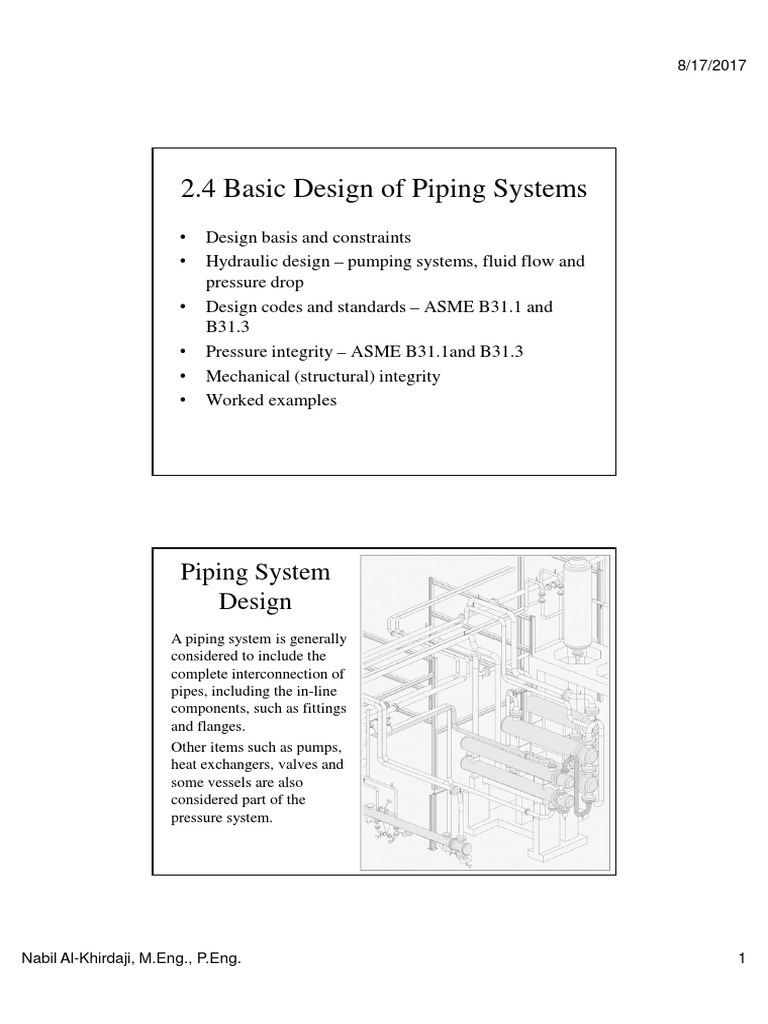 2.4 Basic Design of Piping Systems | Download Free PDF | Deformation (Engineering) | Pipe (Fluid ...