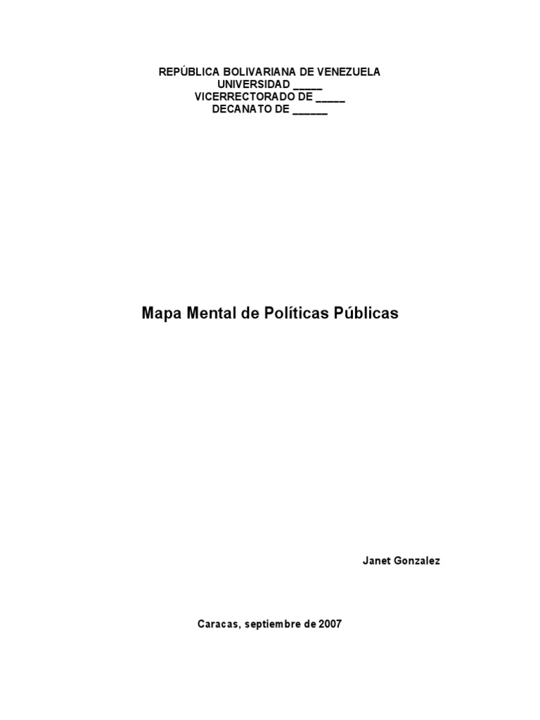 Mapa de Politicas Publicas | PDF