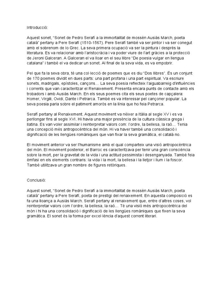 Comentari de Text | PDF