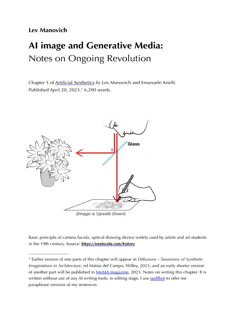Manovich Ai Image and Generative Media | PDF