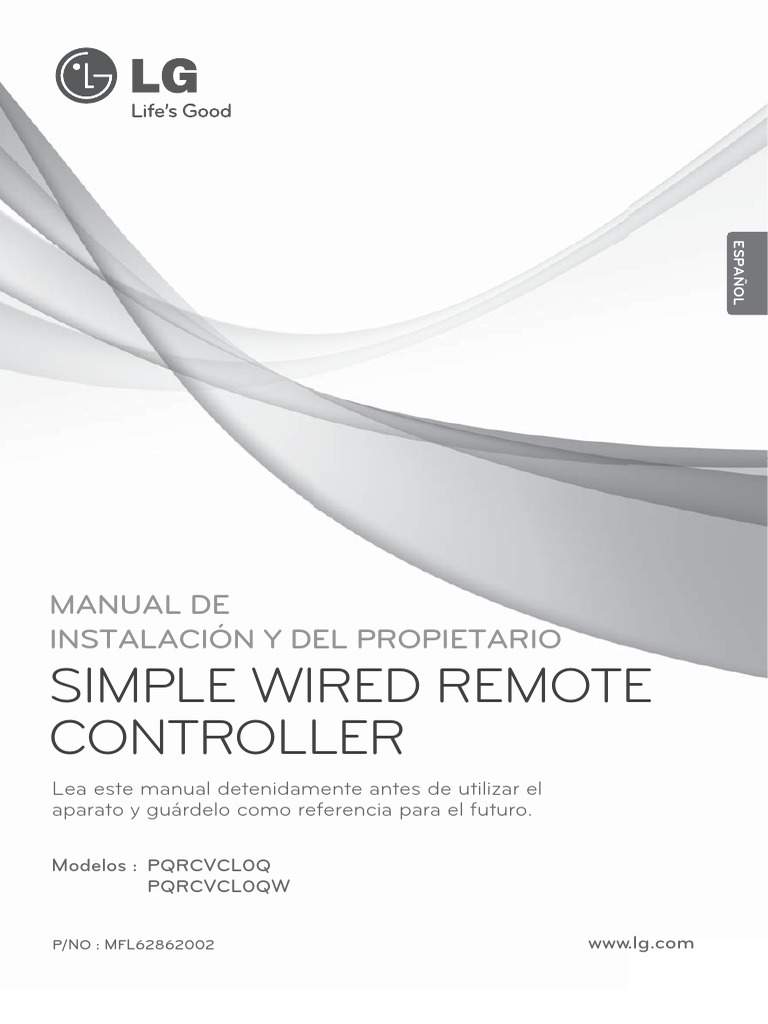Simple Wired Remote Controller: Manual de Instalación Y Del Propietario ...