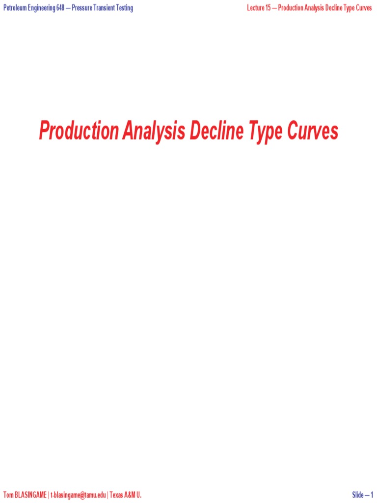Production Analysis Decline Type Curves | PDF