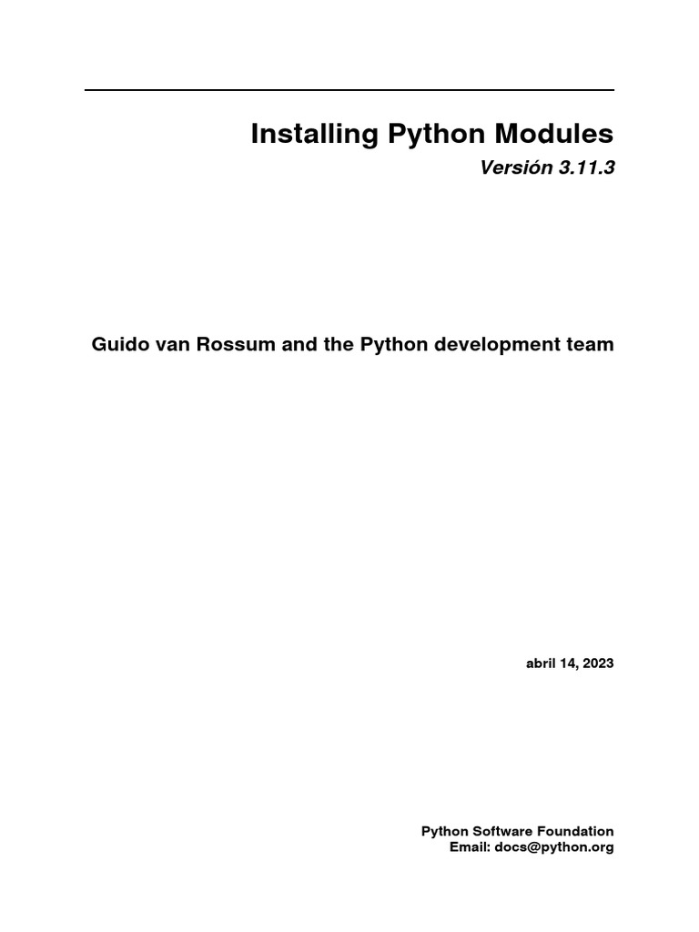 08 Installing Python Modules Pdf 3969