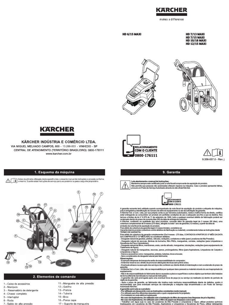 Manual Karcher HD 10-18 Maxi | PDF