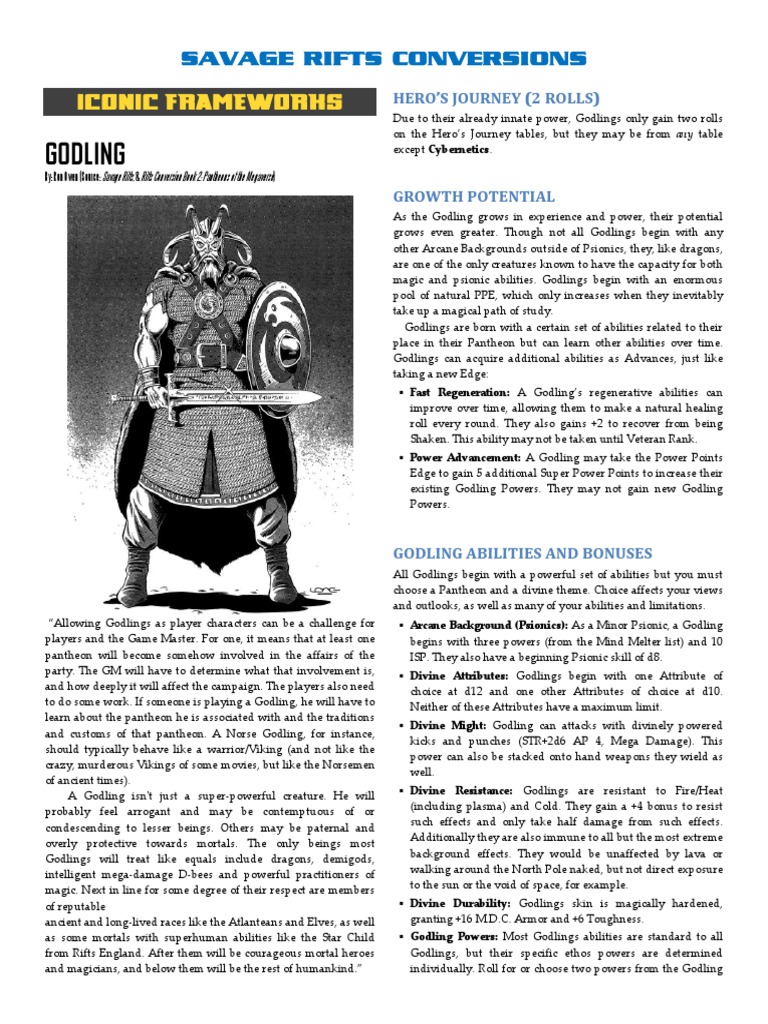 Savage RIFTS - Godling & Demigod | PDF