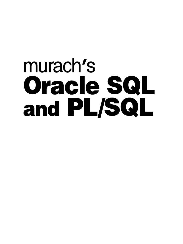 Joel Murach - Murach's Oracle SQL and PL - SQL | PDF
