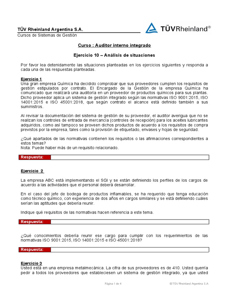 Ejercicio 10 - Análisis de Situaciones | PDF | Contralor | Business