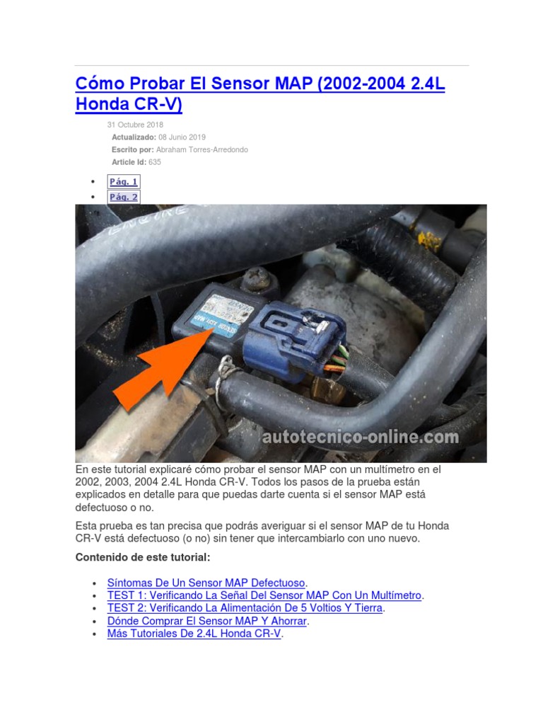 Cómo Probar El Sensor MAP | PDF