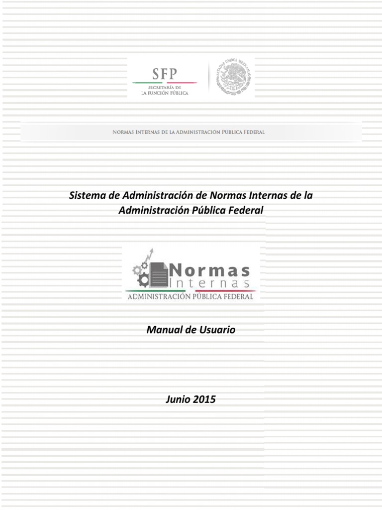 Manual de Usuarios Del Sistema de Administraci N de Normas Internas (SANI-APF) Junio 2015 | PDF ...