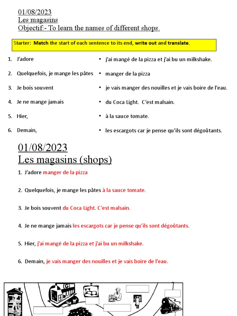 Apprendre les Noms des Magasins | PDF