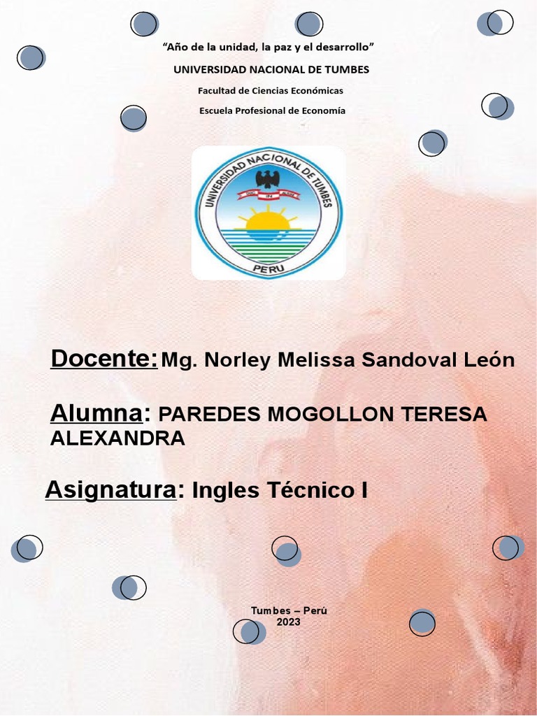 Actividad 03 de Ingles Tecnico I | PDF