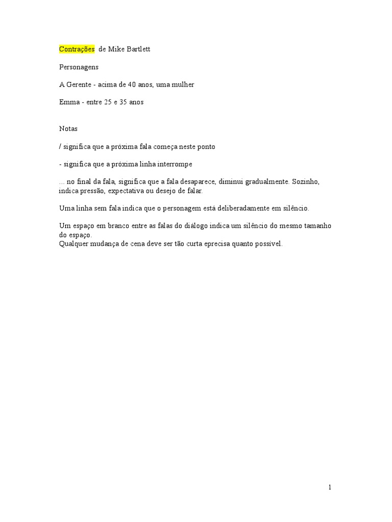 Contractions Contrações | PDF