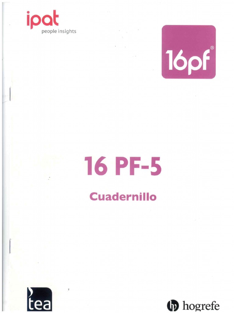 16PF Cuadernillo | PDF