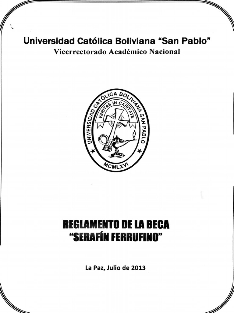 2.13 Reglamento de La Beca Serafín Ferrufino 2013 | PDF