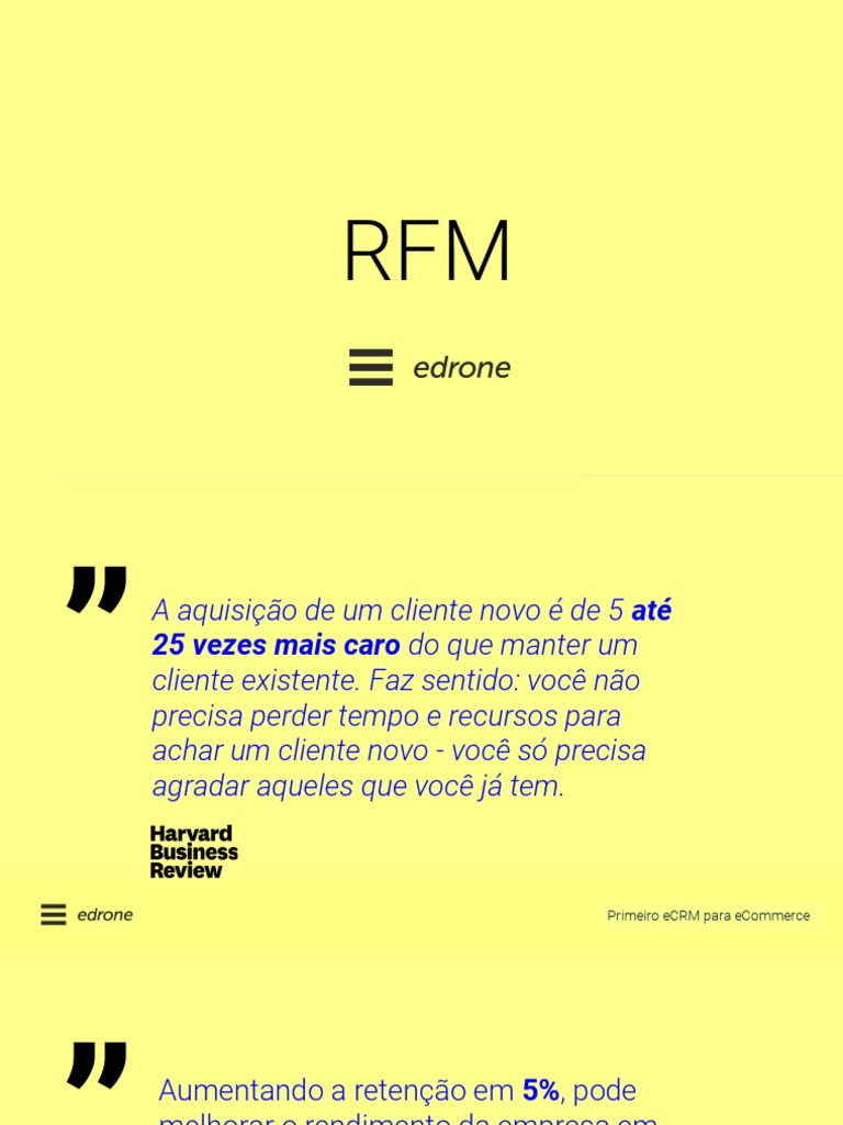 (Edrone e-CRM) RFM | PDF | E-commerce | Economia de negócios
