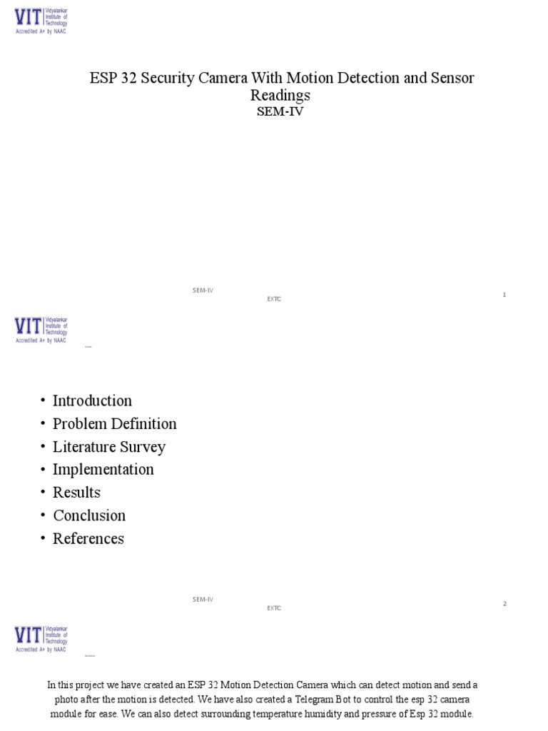 ESP32 Motion Detection Project | PDF