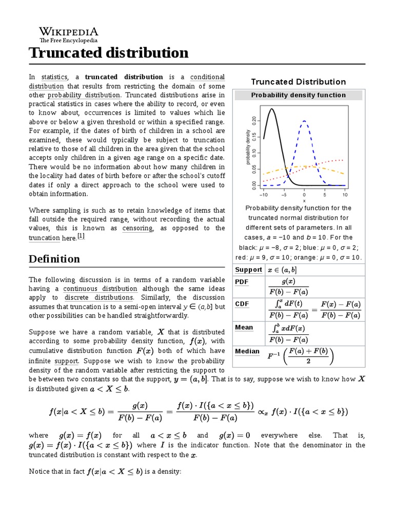Truncated Distribution | PDF