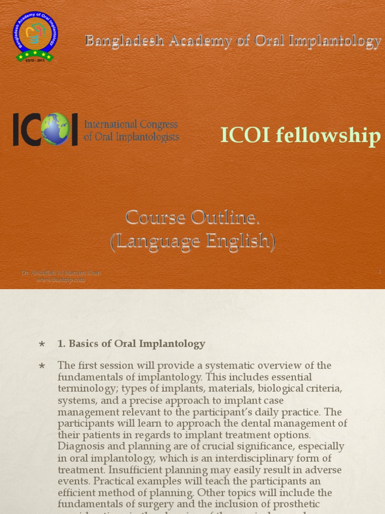 ICOI Fellowship Course | PDF
