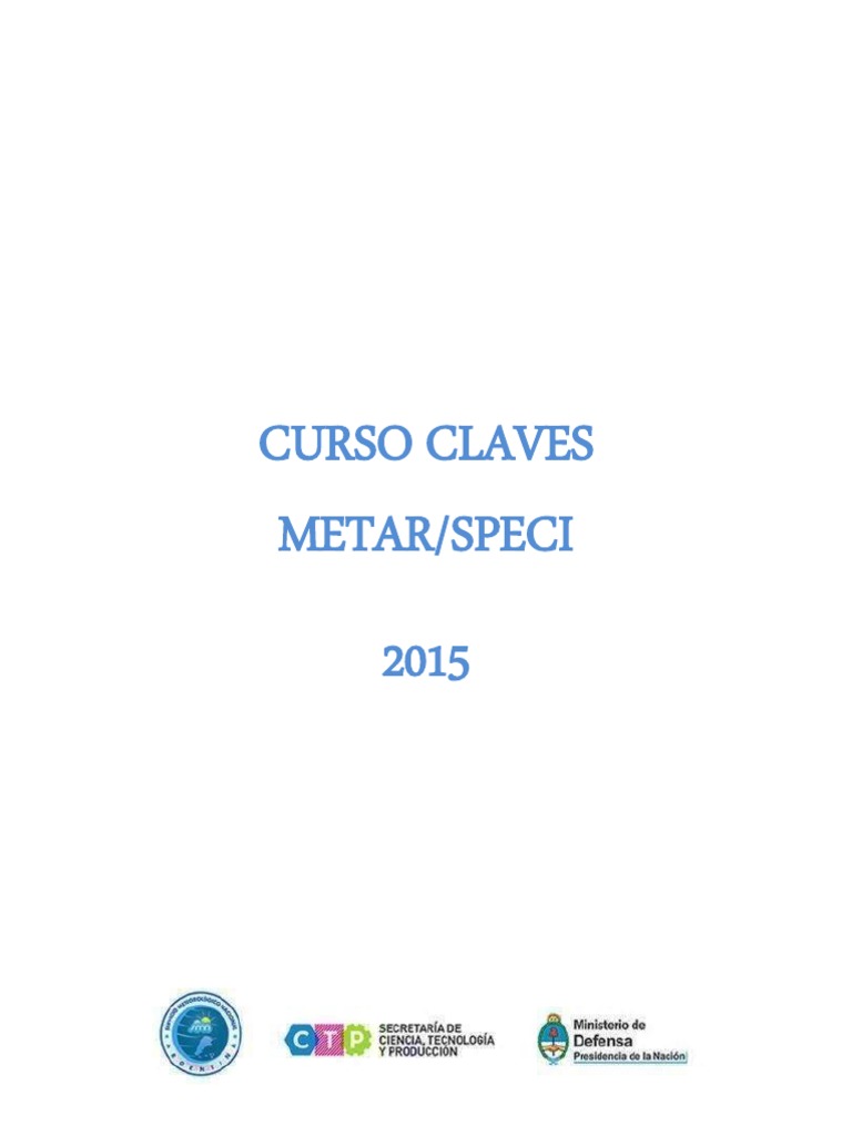 Claves METAR/SPECI 2015 | PDF | Tormentas | Precipitación