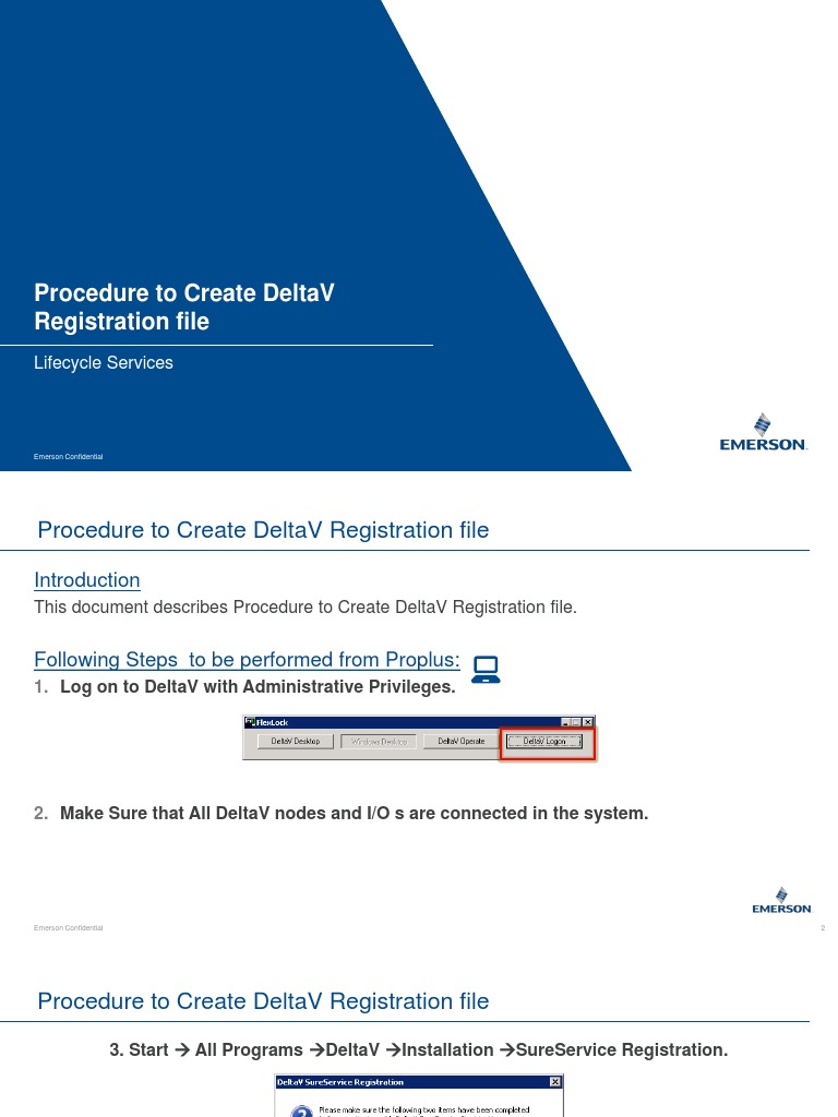 Procedure To Create DeltaV Registration | PDF | Computer File | Data Management