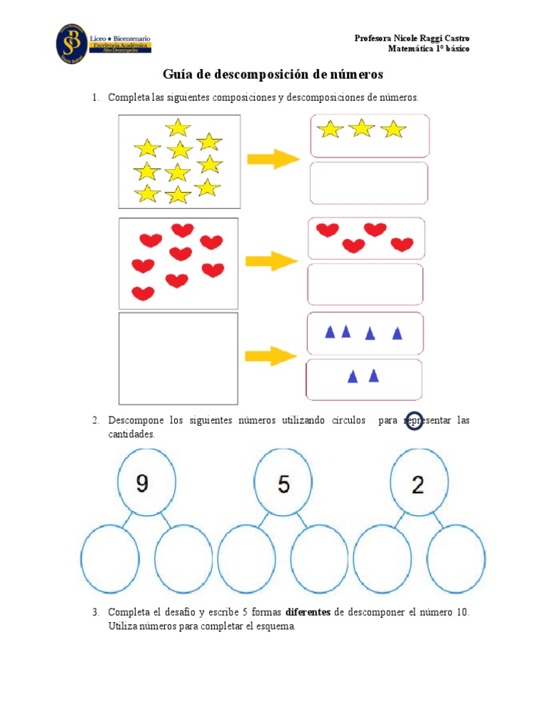 Guía de Descomposición de Números | PDF