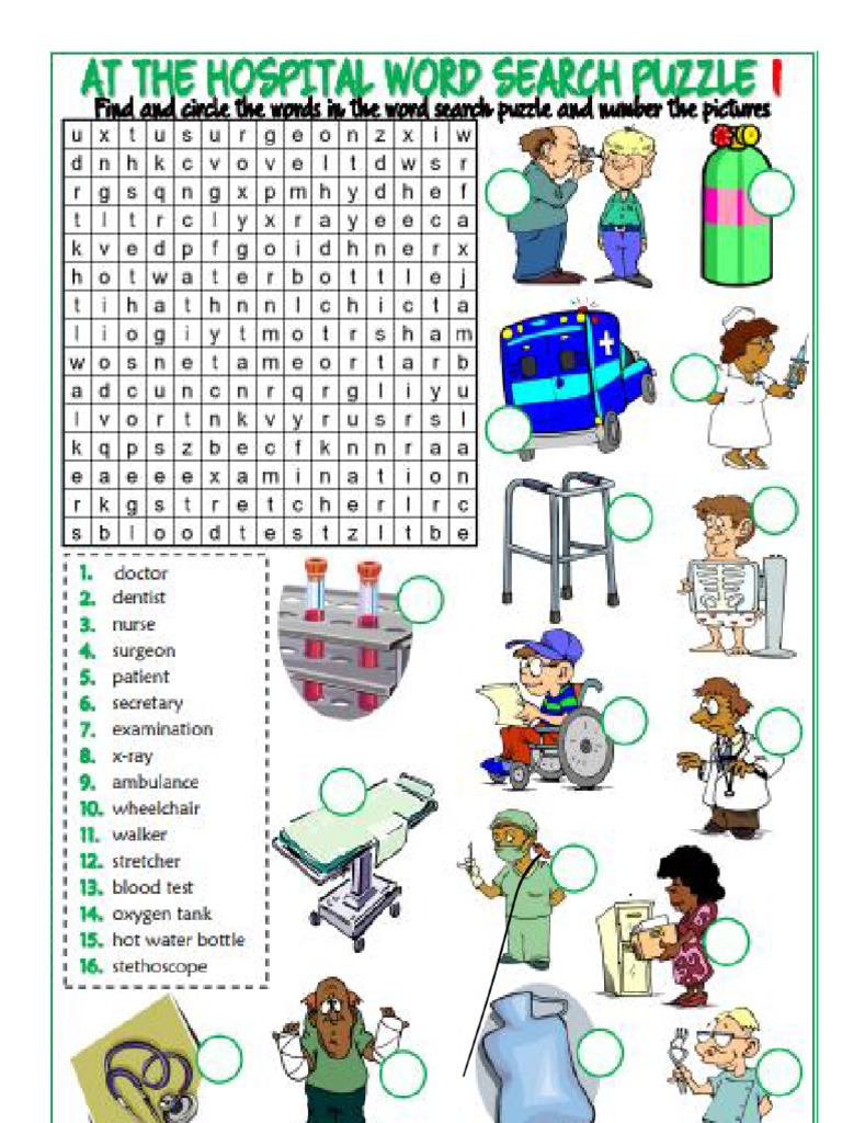 Worksheet Hospital Vocabulary | PDF