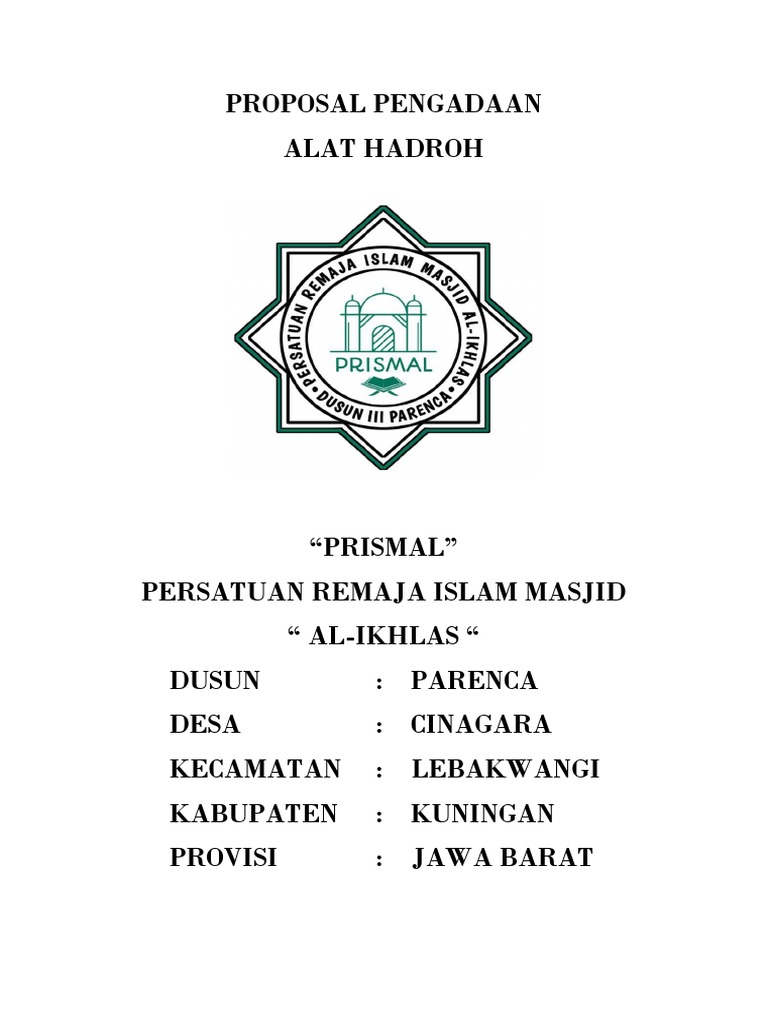 Contoh Proposal Pengadaan Alat Hadroh | PDF