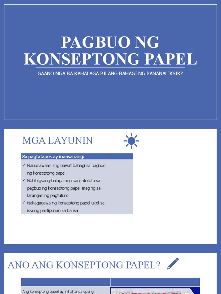 Pagbuo NG Konseptong Papel | PDF