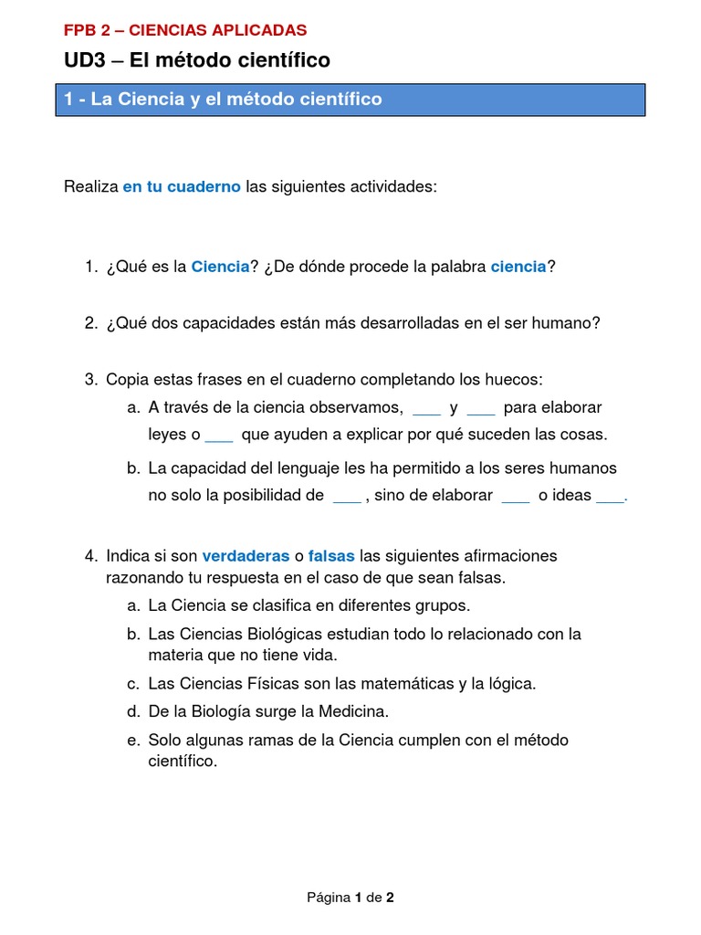 Método Científico en Ciencias Aplicadas | PDF