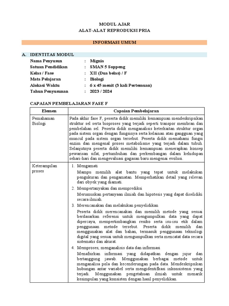 Modul 8 - Sistem Reproduksi | PDF