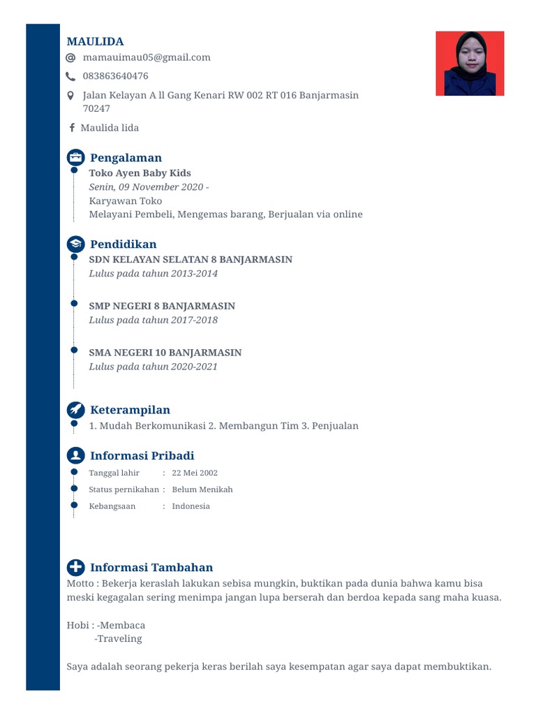 CV Maulida Alan Baby | PDF