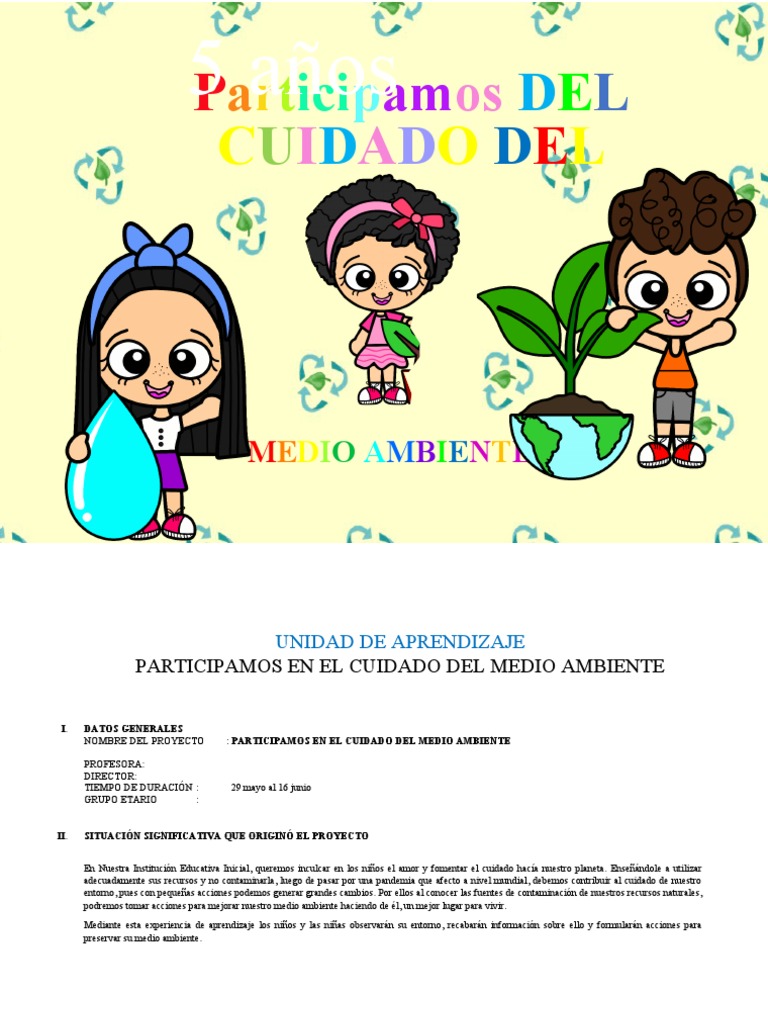 Cuidado Del Medio Ambiente | PDF | Aprendizaje | Comunicación