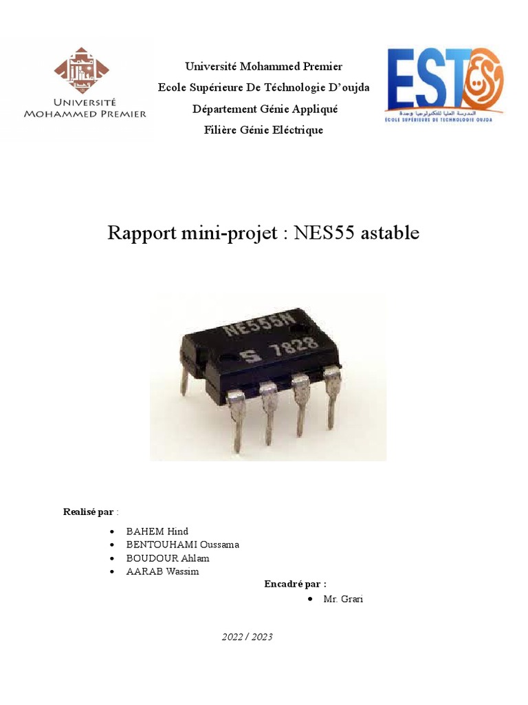 Rapport de Mini Projet Word | PDF | Circuit électrique | Électronique