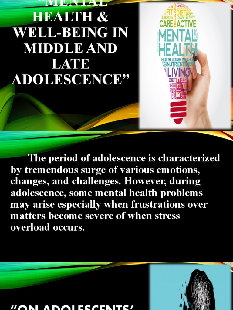 Chapter 7 - Mental Health Well-Being in Middle and Late Adolescence-1 ...