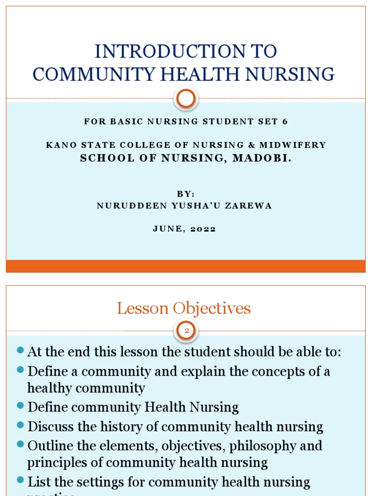 Introduction To Community Health Nursing Set 07 | PDF