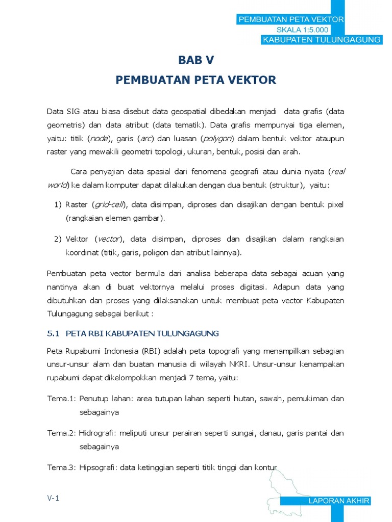Bab 5 Pembuatan Peta Vektor (GIS) | PDF