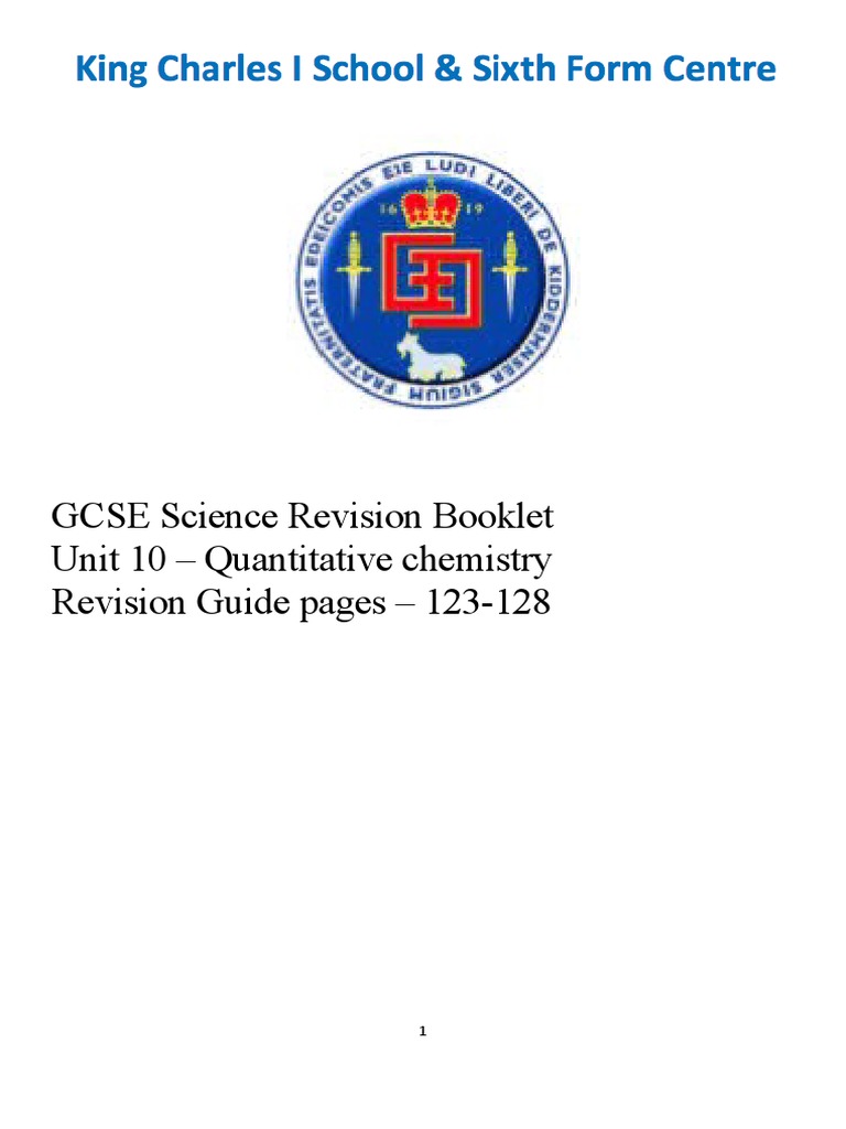 GCSE Quantitative Chemistry Revision Guide | PDF