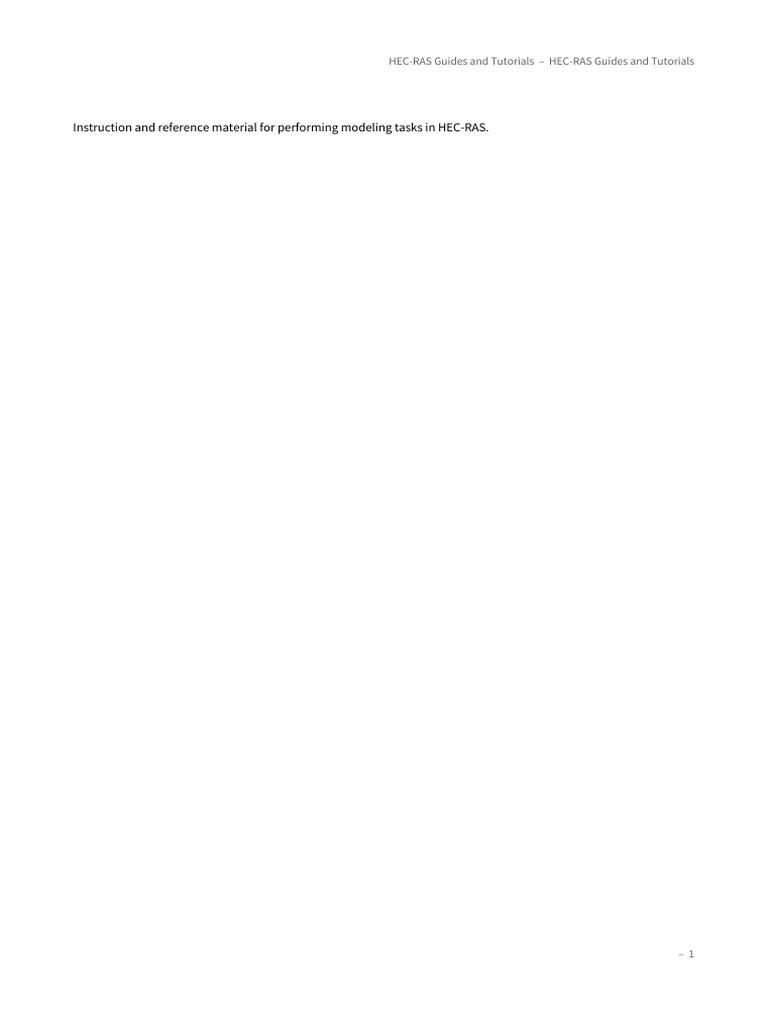 HEC-RAS Modeling Guide & Tutorials | PDF | Flood | River