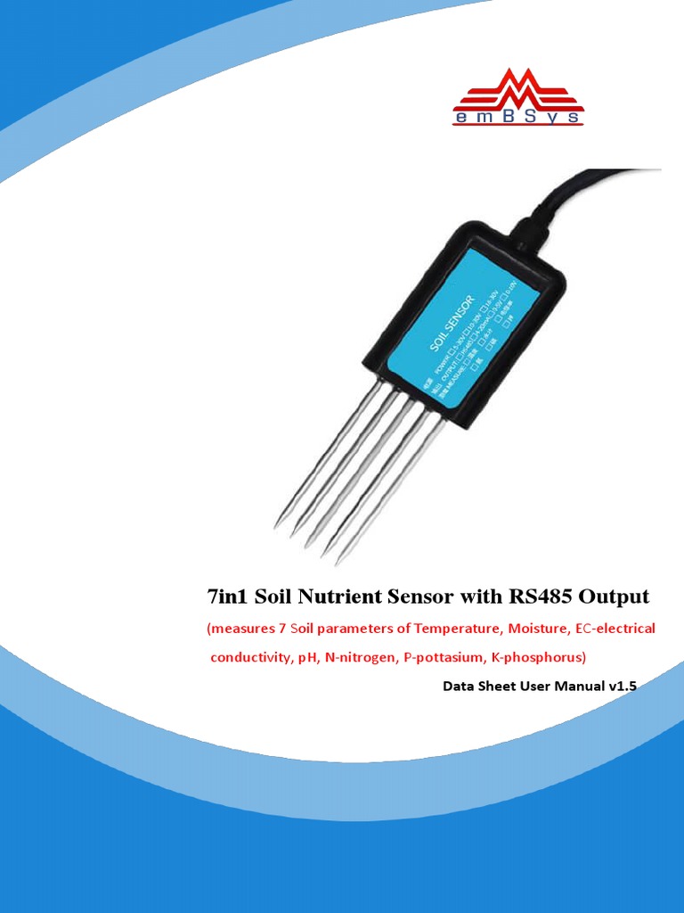 7in1 Soil Nutrient Sensor RS485 Output-1 | PDF