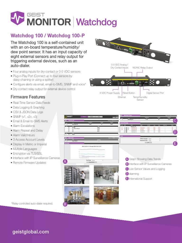 Watchdog 100 100p Spec Sheet | PDF