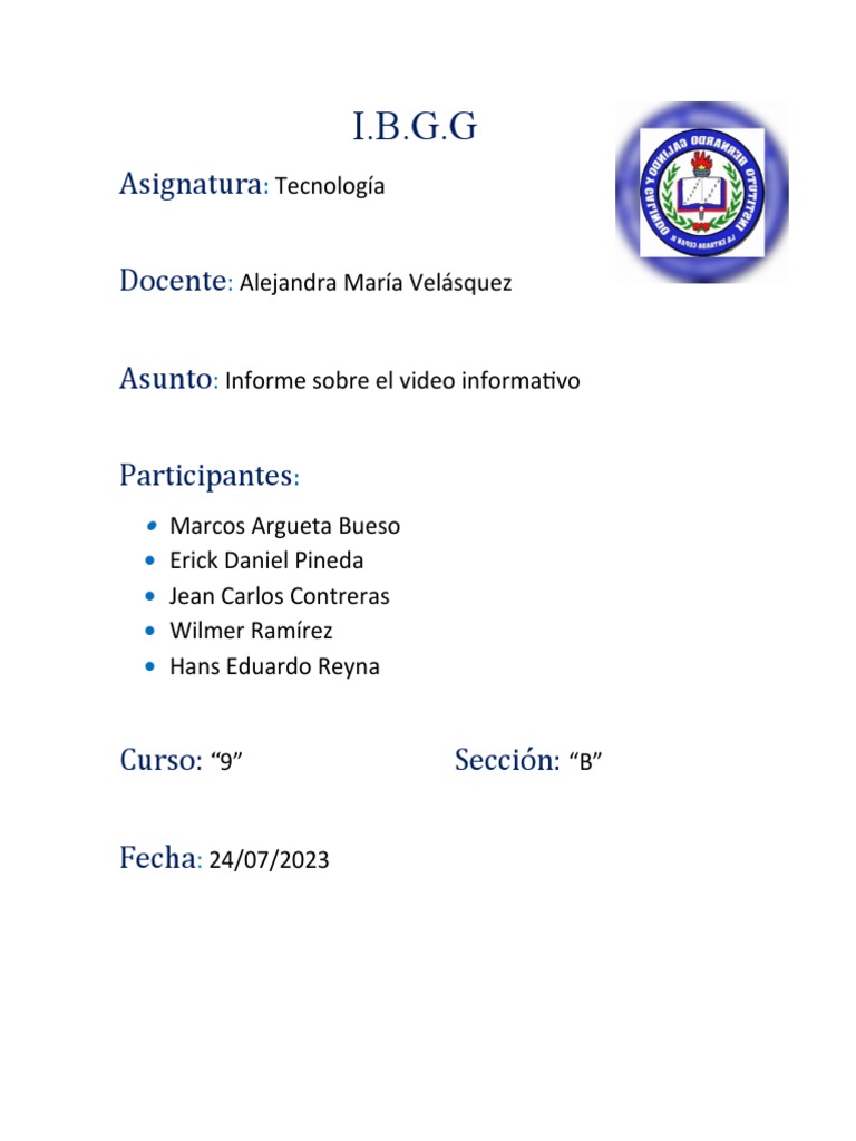 Informe de Video | PDF